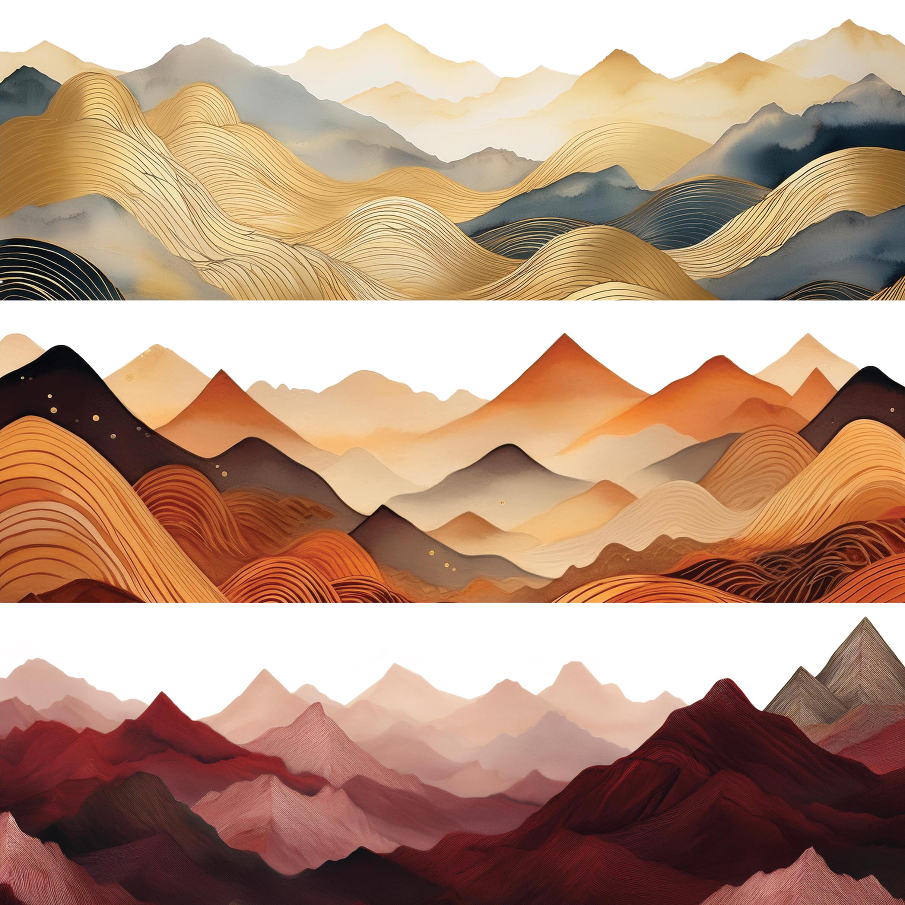 Mountain Border Png Mountains Graphics Scenic Designs Wilderness Bundle ...