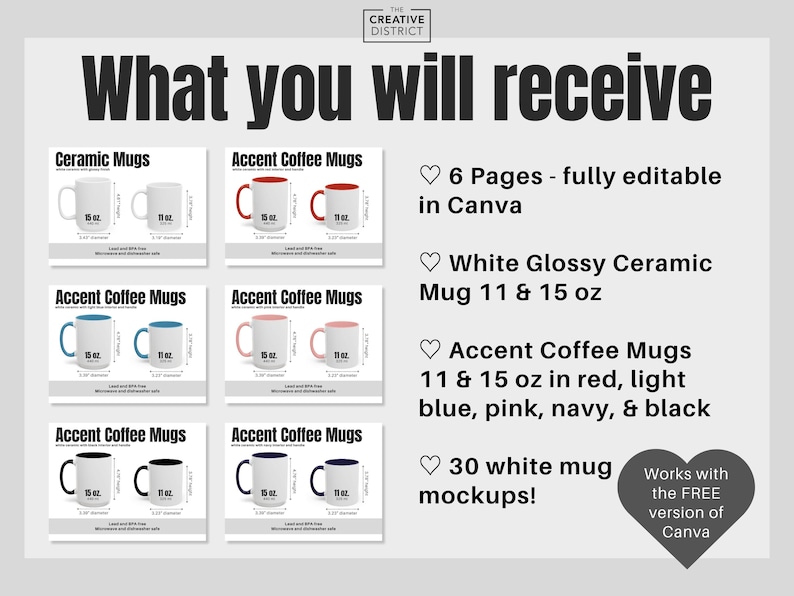 Mug Sizing Chart Mugs Color Chart Accent Mugs Pod Size Printify Mug ...