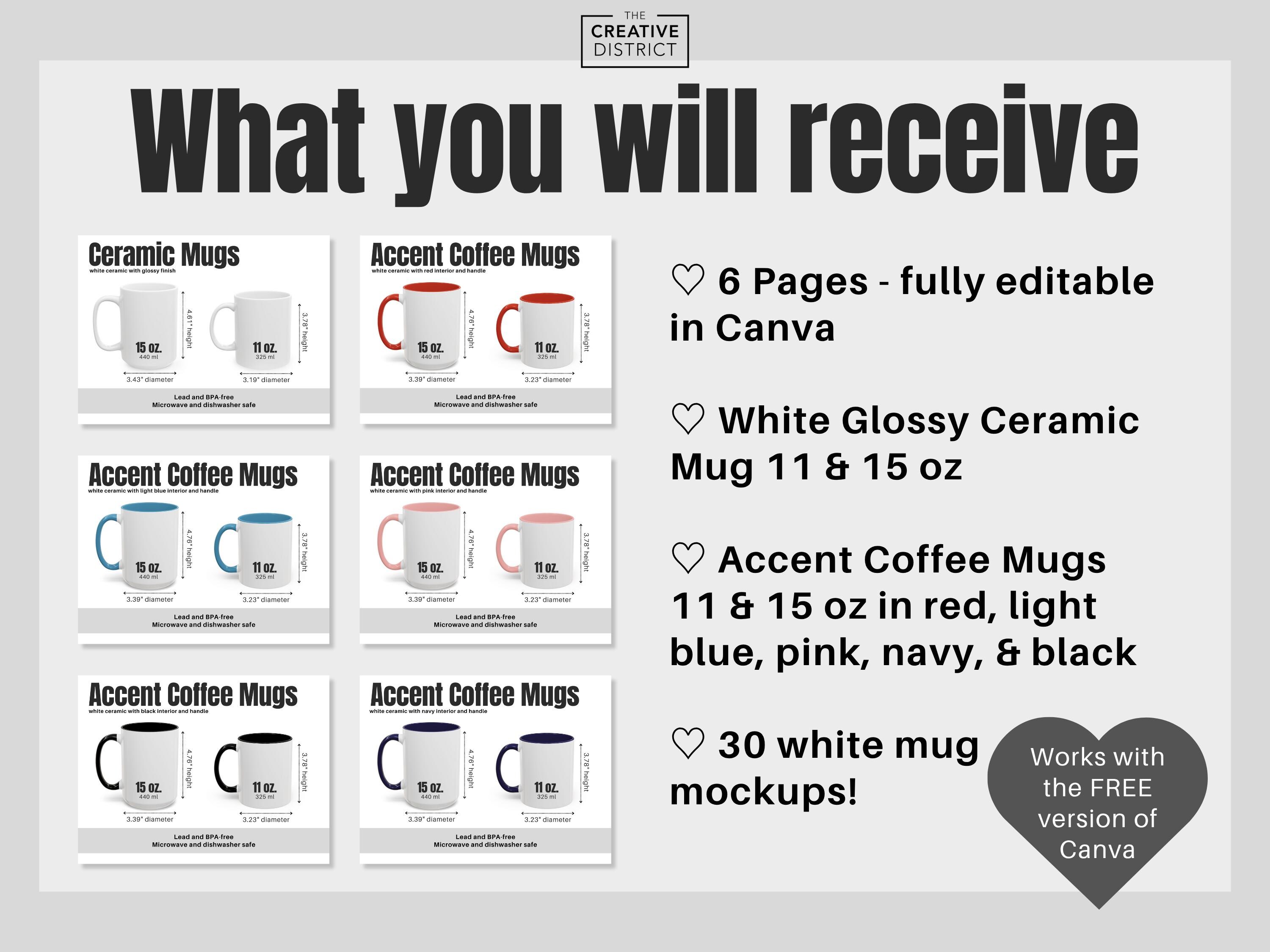 Mug Size Chart for POD Sellers – Mug Color Guide for Accent ...