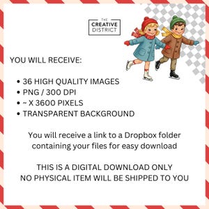 1950s Christmas Clipart Bundle, Retro Vintage Holiday Illustrations ...