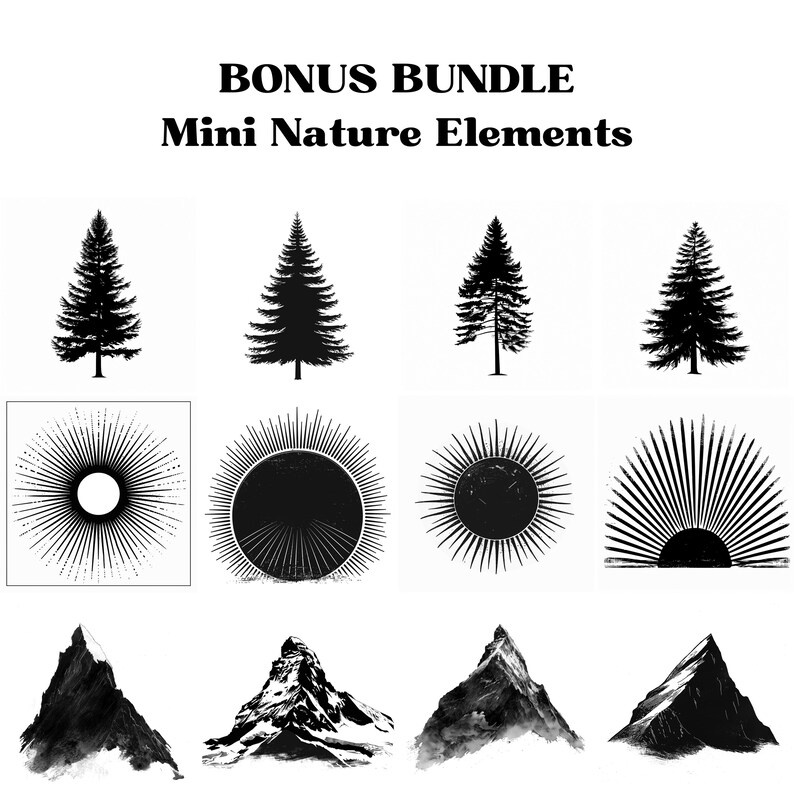 Mountain Top Clipart Outdoor Scene SVG Bundle Mountain Range Adventure ...