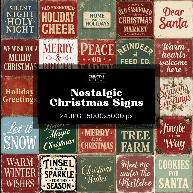 Nostalgic Christmas Sign - Etsy