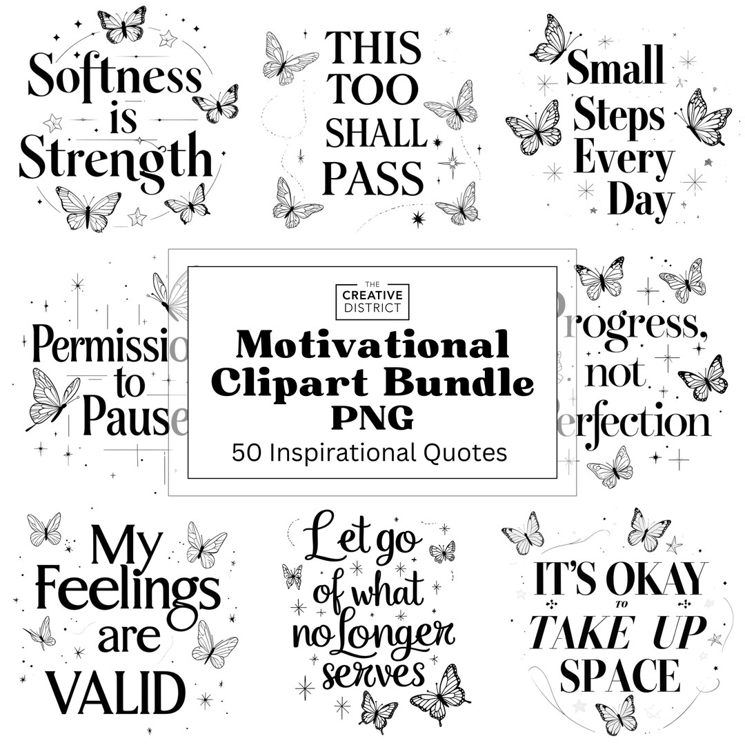 Motivational Word Art PNG Vision Board Printables Inspirational Quotes ...