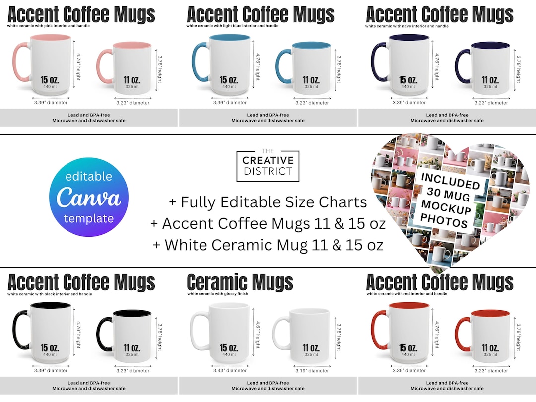 Mug Size Chart for POD Sellers – Mug Color Guide for Accent ...