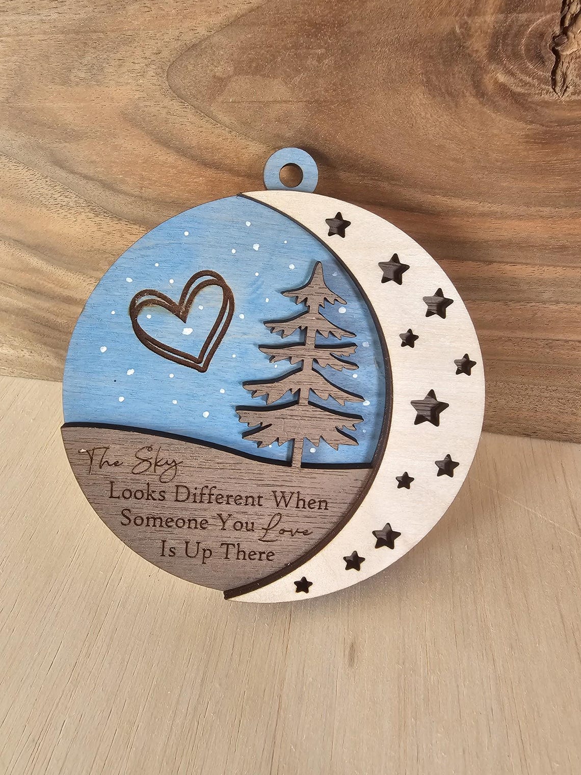 Memorial Loss Remembrance Wood Sky Stars Mountains Christmas Xmas Tree ...