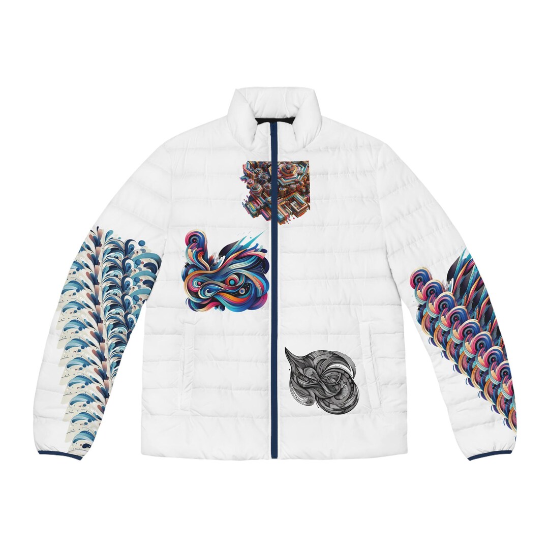 Puffer Jacket, Cool Design. Men's Winter Coat, Stylish Outerwear ...