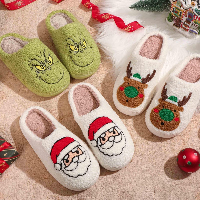 Christmas Slippers - Etsy