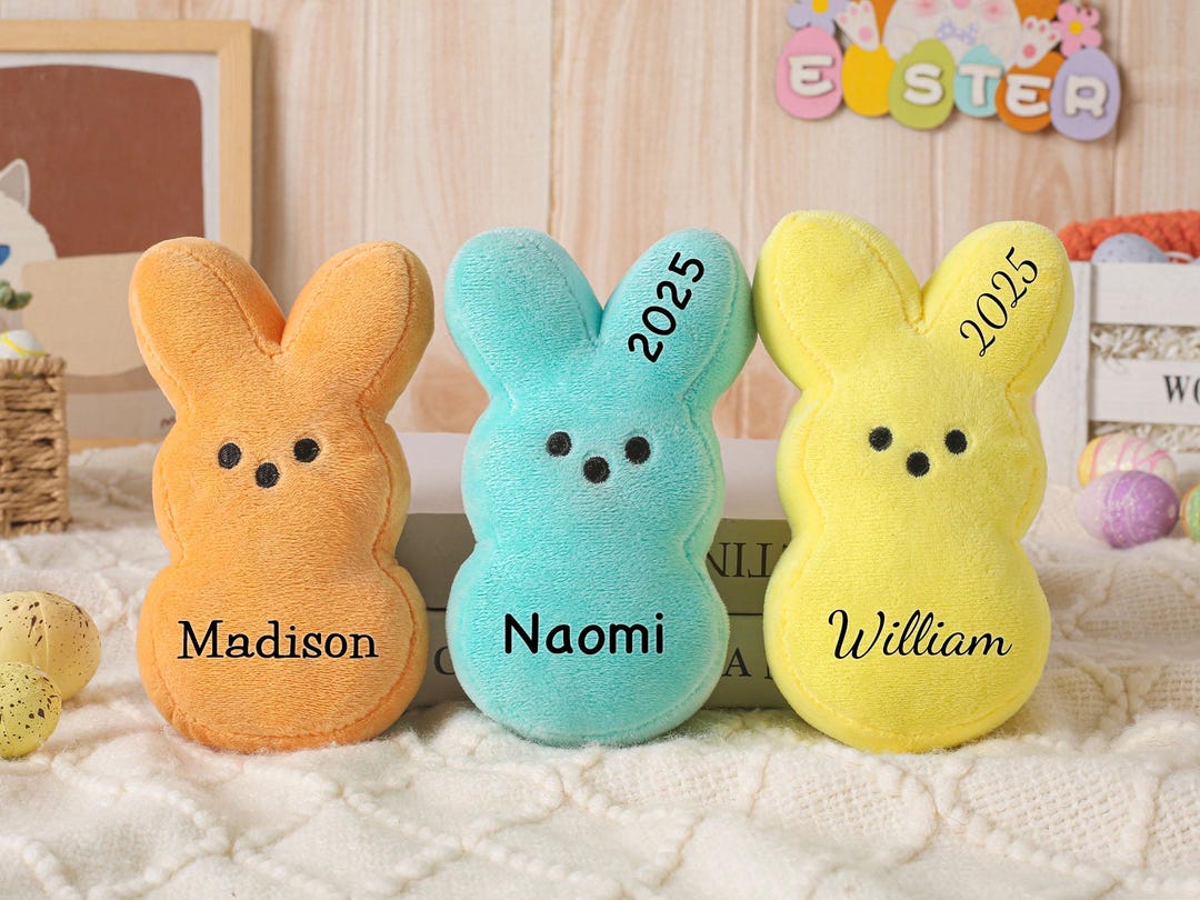 Personalized Peep Bunny Plush Toy,easter Basket Filler,cute Peep Plush ...