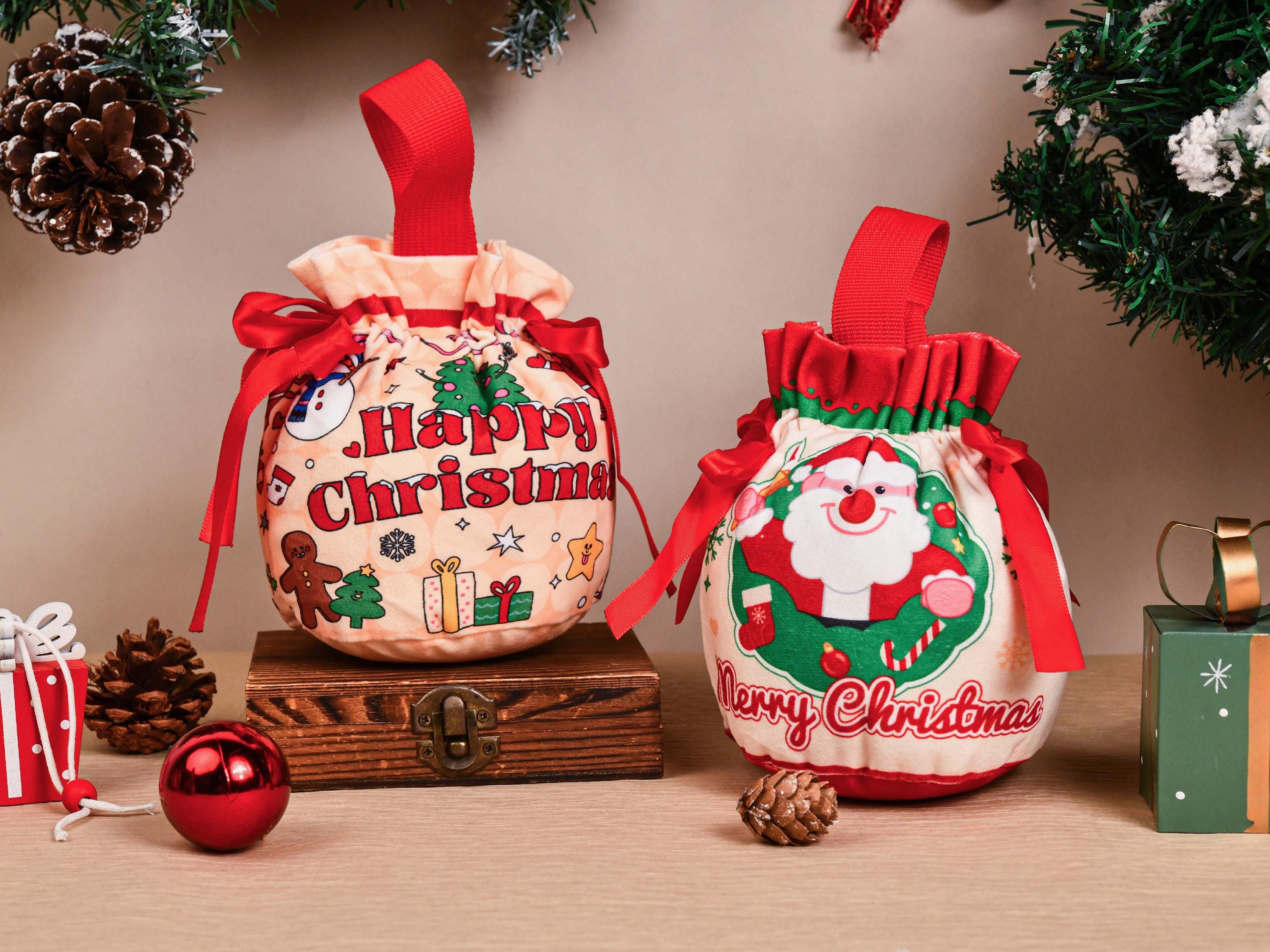 Christmas Candy Bags,xmas Eve Gift Bags,christmas Party Bags,holiday ...