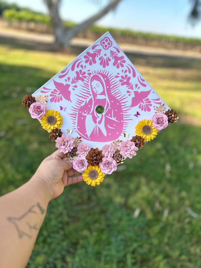 Talavera Graduation Cap Topper Virgin Mary Talavera Cap Topper Virgen ...