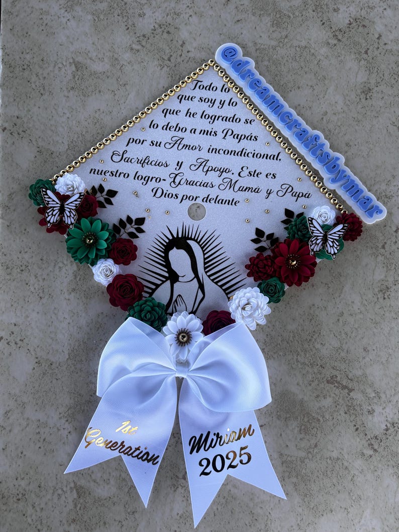 Graduation Cap Topper Virgin Mary Graduation Cap Topper Religious ...