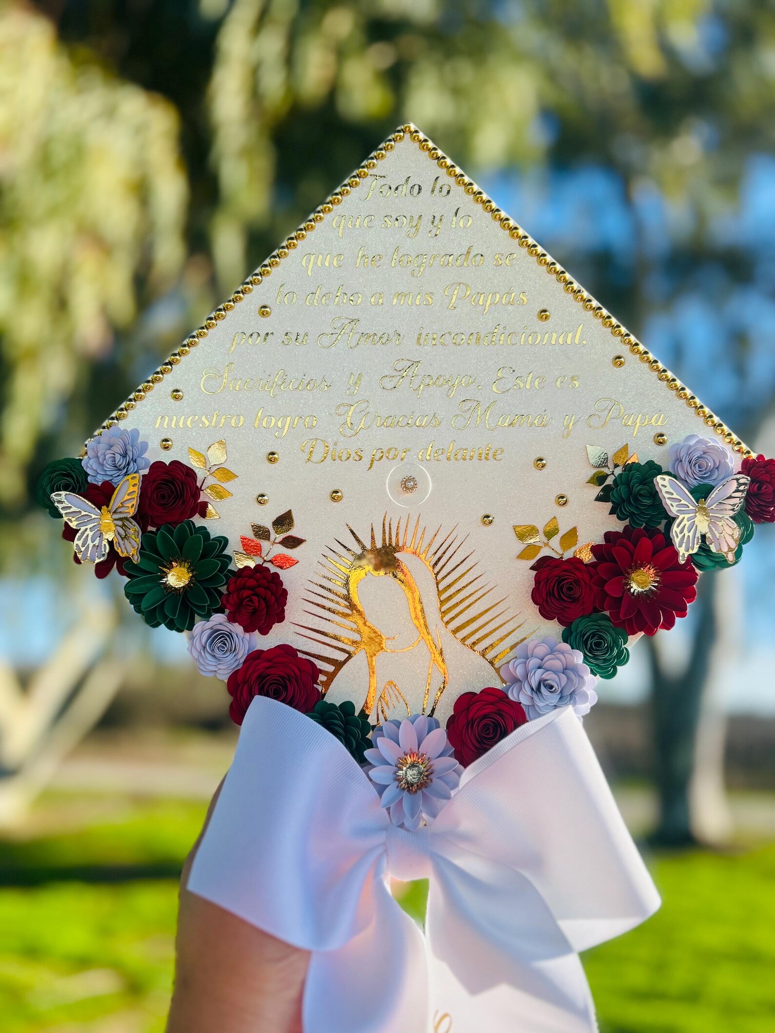 Graduation Cap Topper Virgin Mary Graduation Cap Topper Religious ...