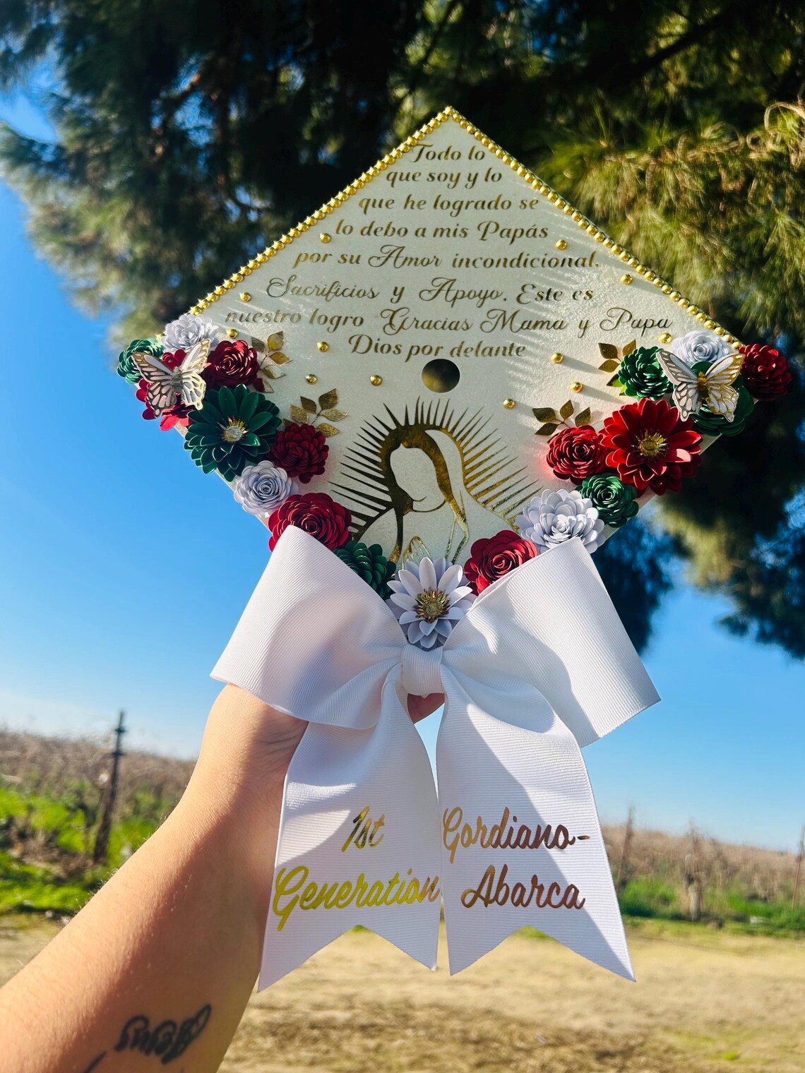 Graduation Cap Topper Virgin Mary Graduation Cap Topper Religious Faith ...