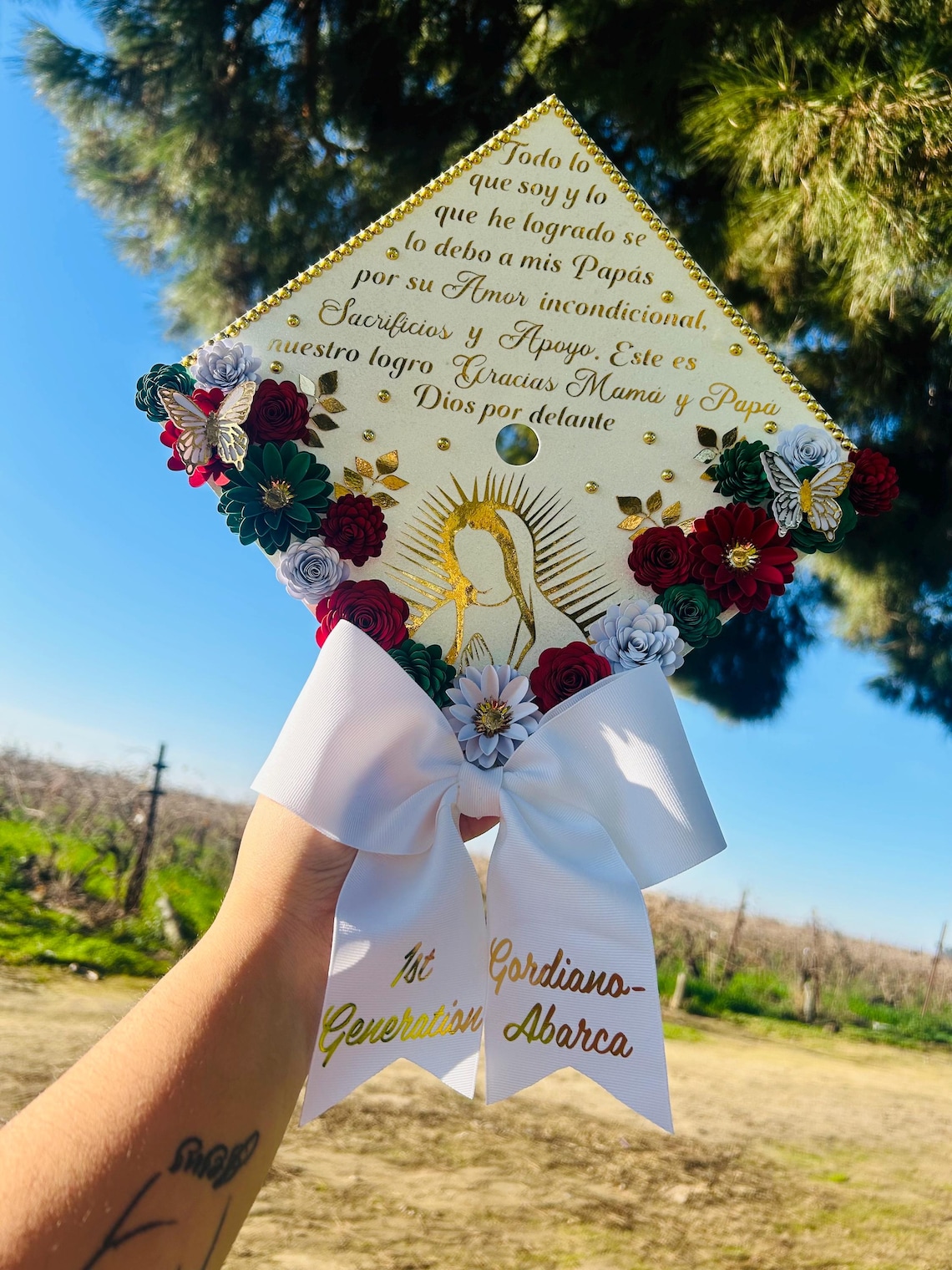 Graduation Cap Topper Virgin Mary Graduation Cap Topper Religious Faith ...