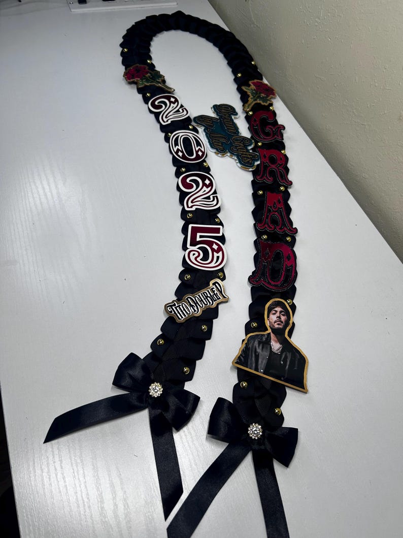 Boy Graduation Leis, Two Color Graduation Leis, Personalized Graduation ...