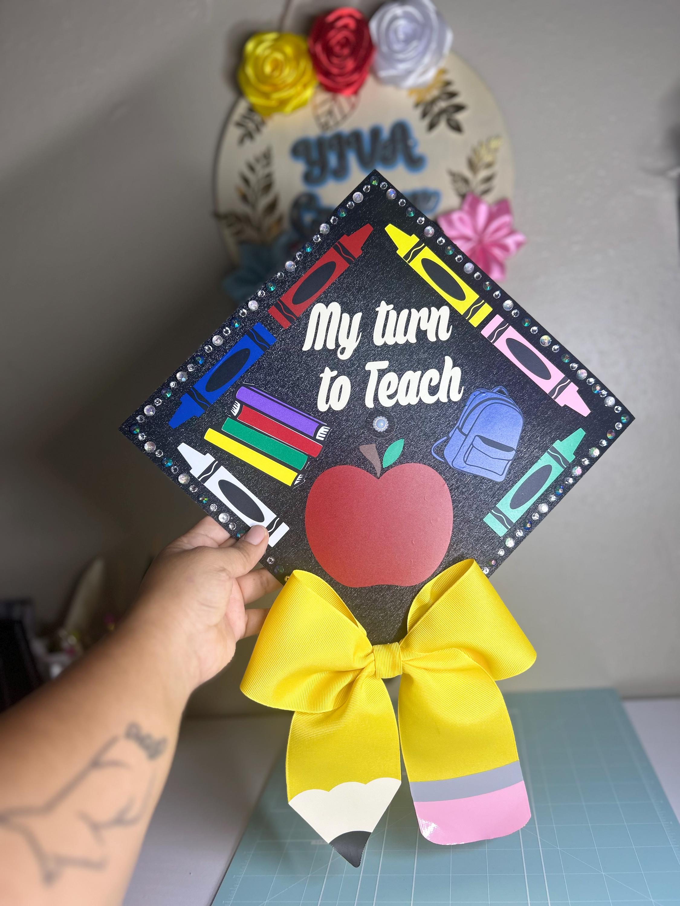 Graduation Cap Topper Image Graduation Cap Topper Teacher Cap Topper ...