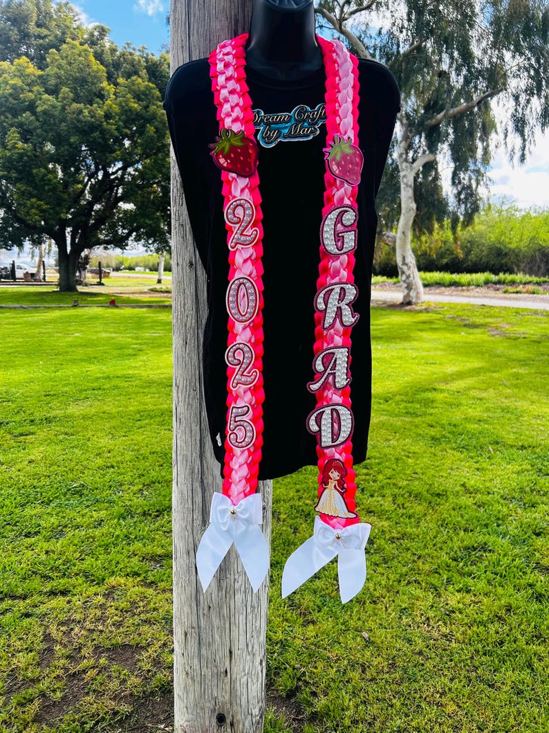 Peral Graduation Leis Fresita Double Braided Graduation Girl Leis ...