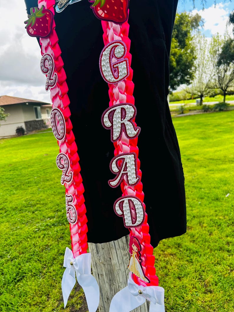 Peral Graduation Leis Fresita Double Braided Graduation Girl Leis ...