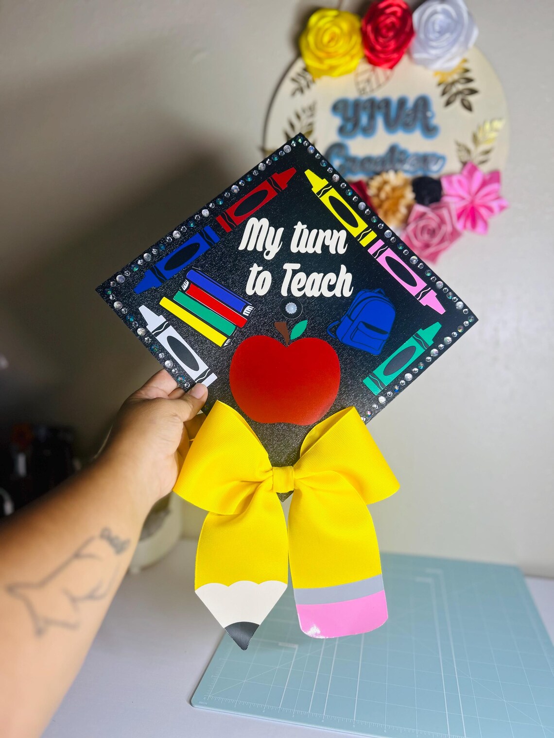 Ready to Ship Graduation Cap Topper, Teacher Graduation Cap Topper, My ...