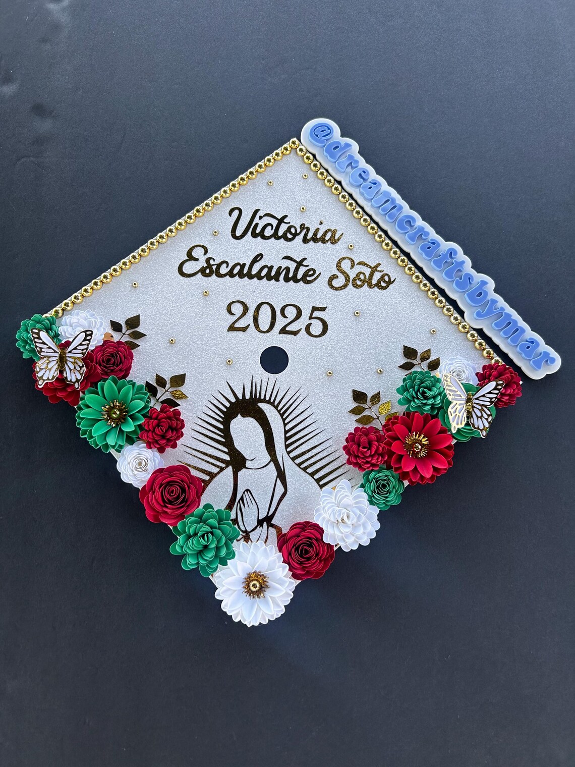 Graduation Cap Topper Virgin Mary Graduation Cap Topper Religious ...