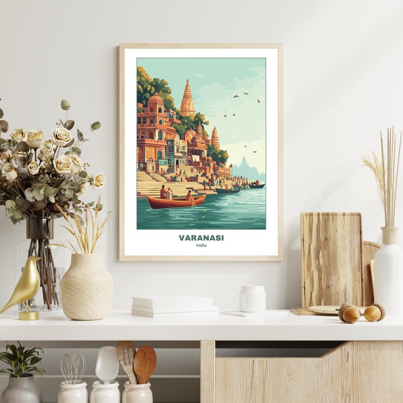Varanasi Printable Poster, Travel Poster, Digital Print, Wall Art ...