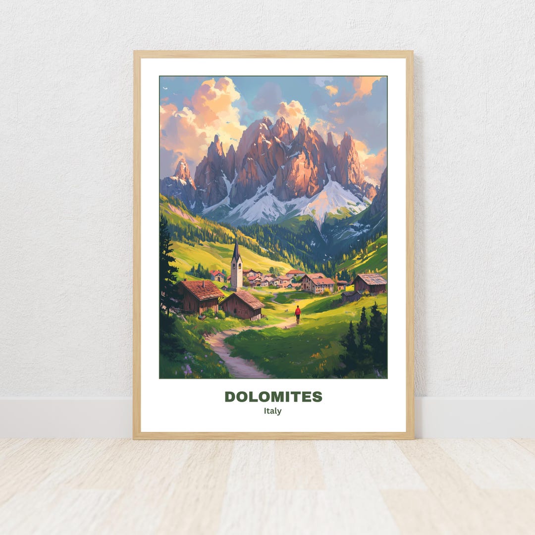 Dolomites Italy Printable Poster, Travel Poster, Digital Print, Wall ...