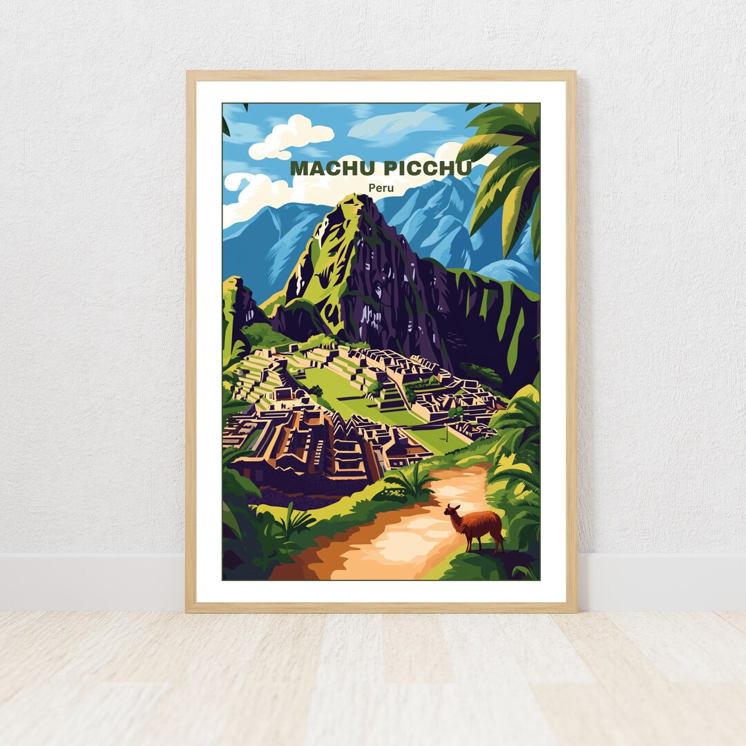 Machu Picchu Printable Poster, Travel Poster, Digital Print, Wall Art ...
