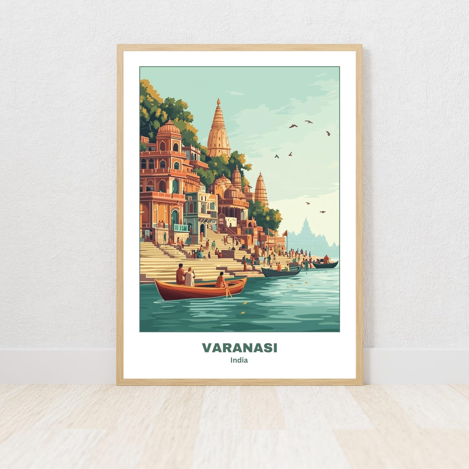 Varanasi Printable Poster, Travel Poster, Digital Print, Wall Art ...