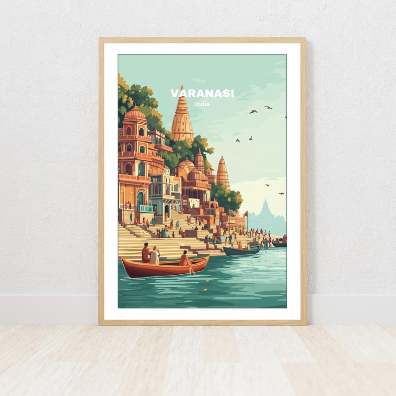Varanasi Printable Poster, Travel Poster, Digital Print, Wall Art ...