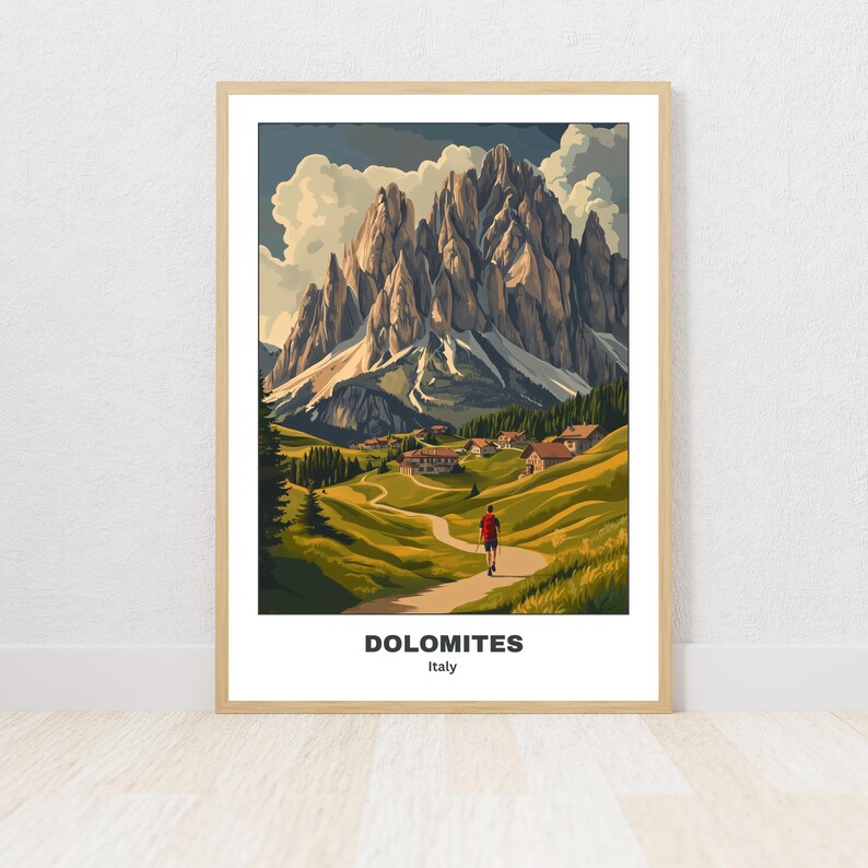 Dolomites Italy Printable Poster, Travel Poster, Digital Print, Wall ...
