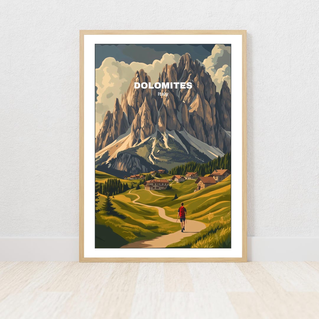 Dolomites Italy Printable Poster, Travel Poster, Digital Print, Wall ...
