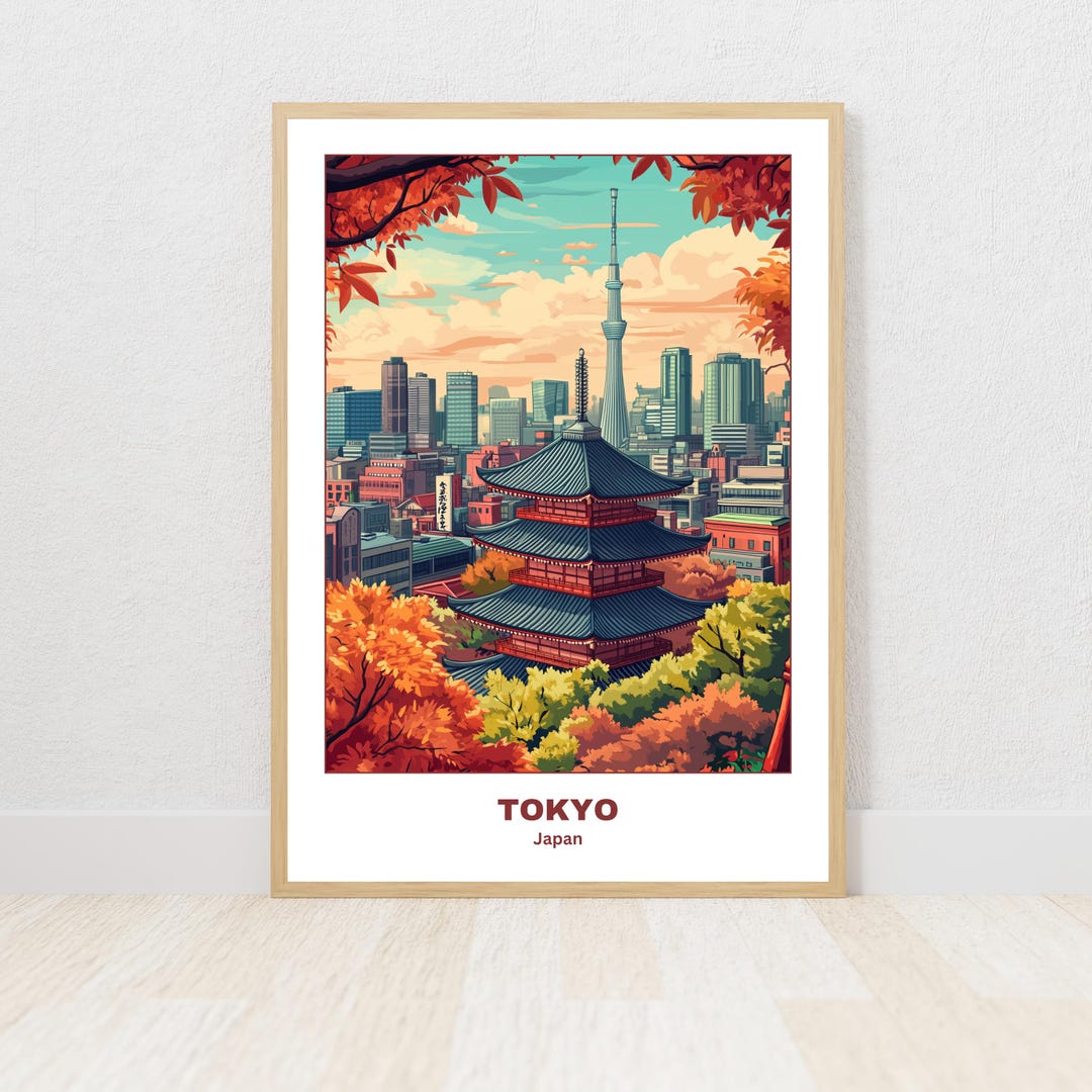 Tokyo Printable Poster, Travel Poster, Digital Print, Wall Art, Unique ...