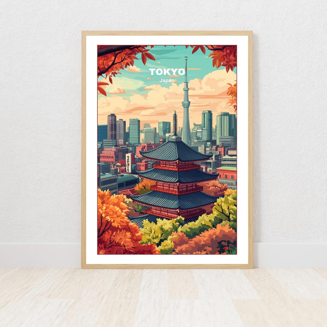 Tokyo Printable Poster, Travel Poster, Digital Print, Wall Art, Unique ...