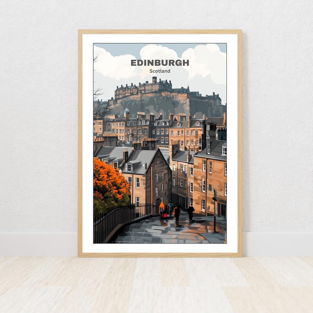 Edinburgh Printable Poster, Travel Poster, Digital Print, Wall Art ...