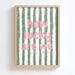 Chic Pink and Sage Green Room Decor Set of 3 | Wall Decor Over the Bed ...