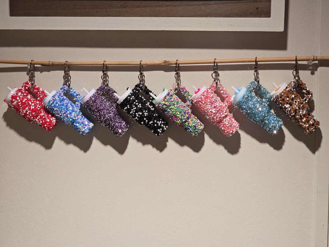 Rhinestone Tumbler Chapstick Holder Keychain Handmade | Tumbler ...