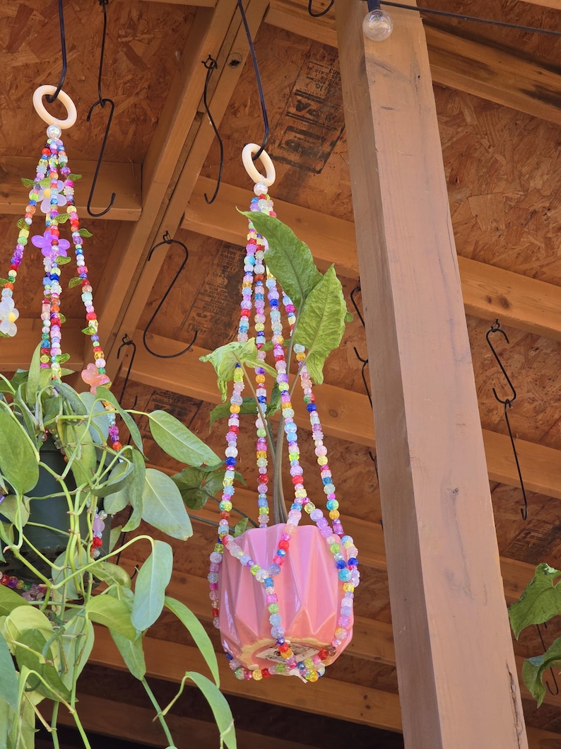 Handmade Beaded Plant Hangers - Propagation Hanger - Plant Decor- You ...