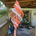 Creamsicle Orange and White Wind Spinner Handmade Porch Decor Twirly ...