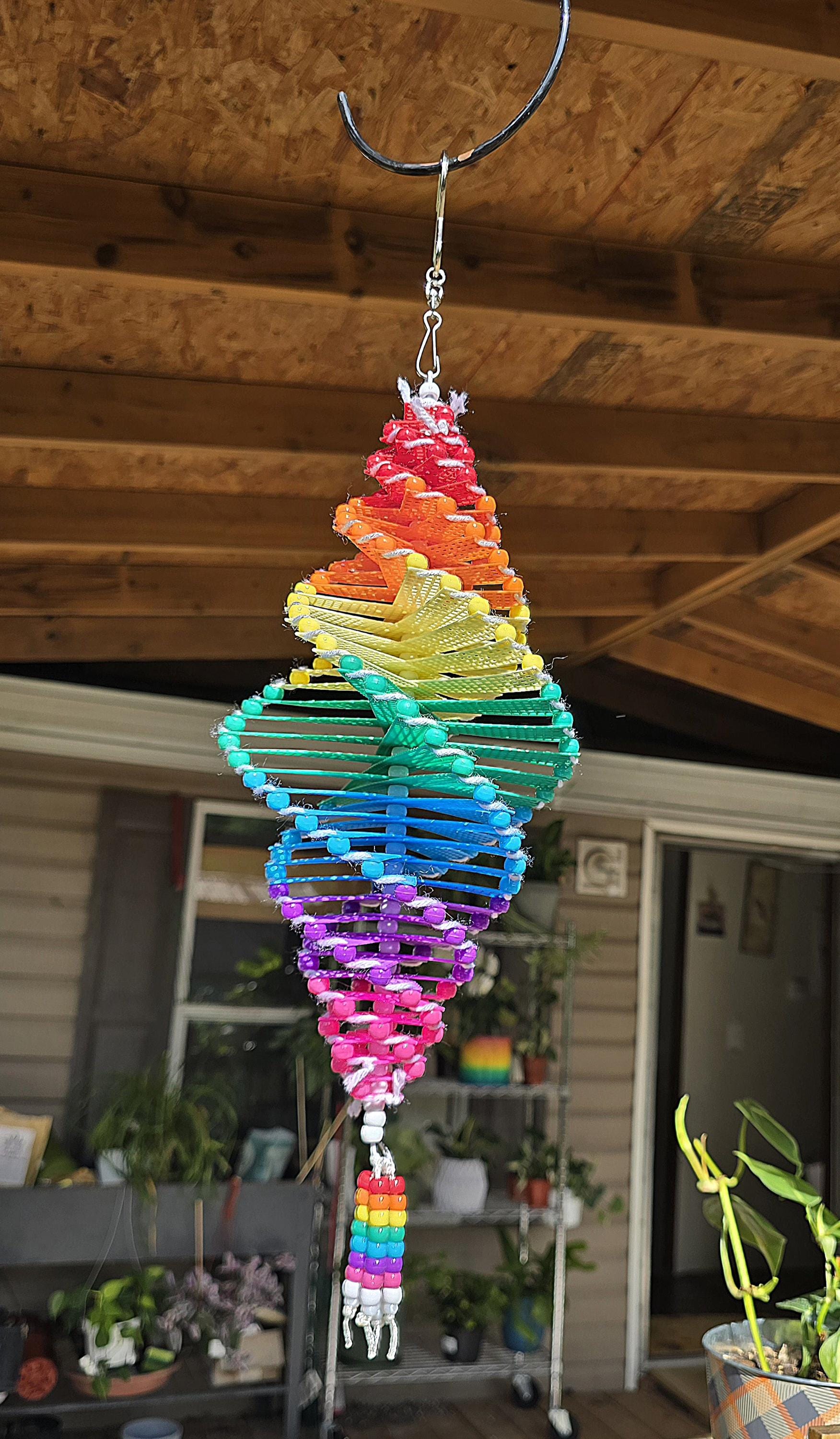 Layered Bright Rainbow Wind Spinner - Etsy