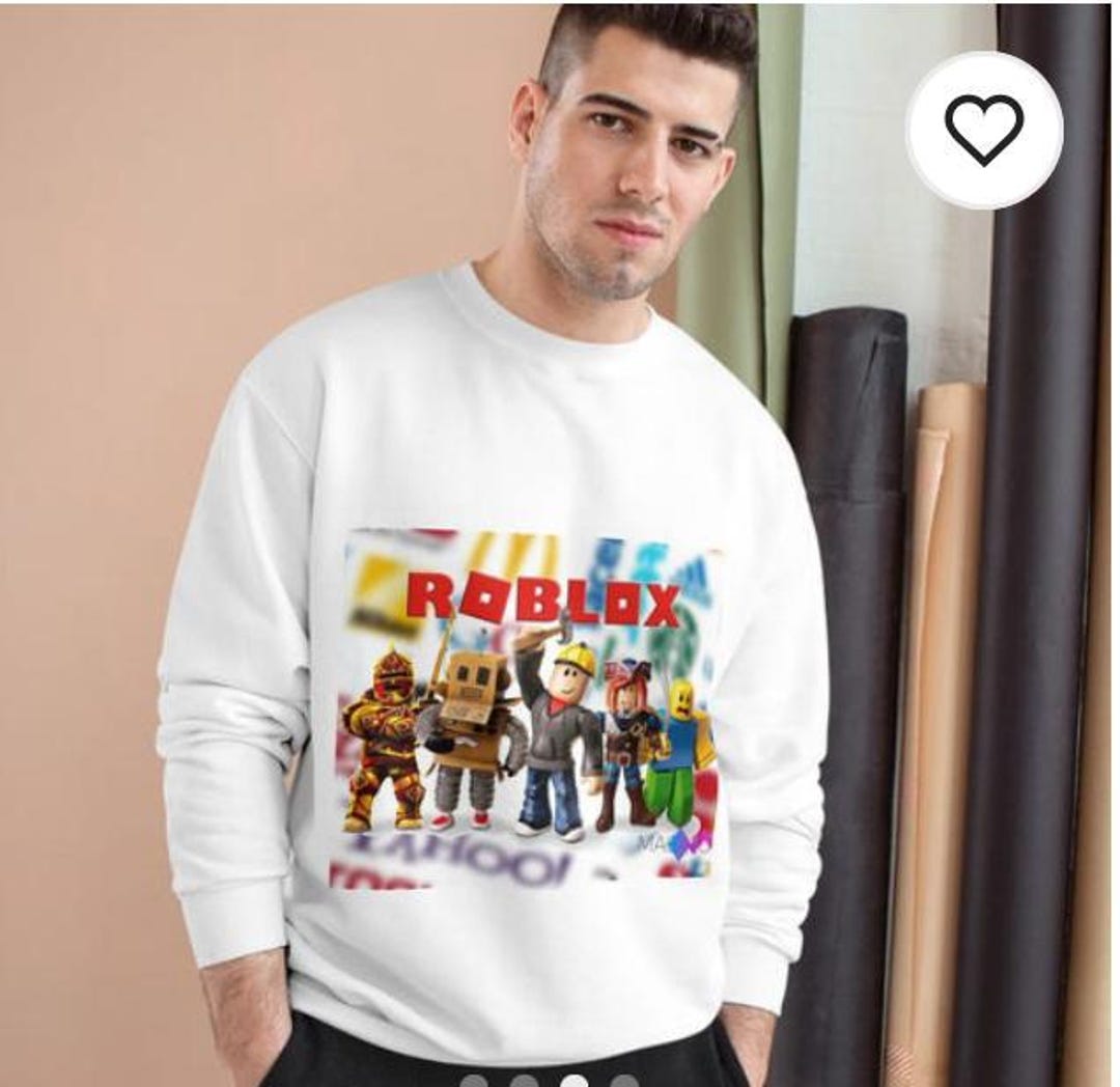 Roblox Champion Brand Sweatshirt for Children and Teenagers, White Long ...