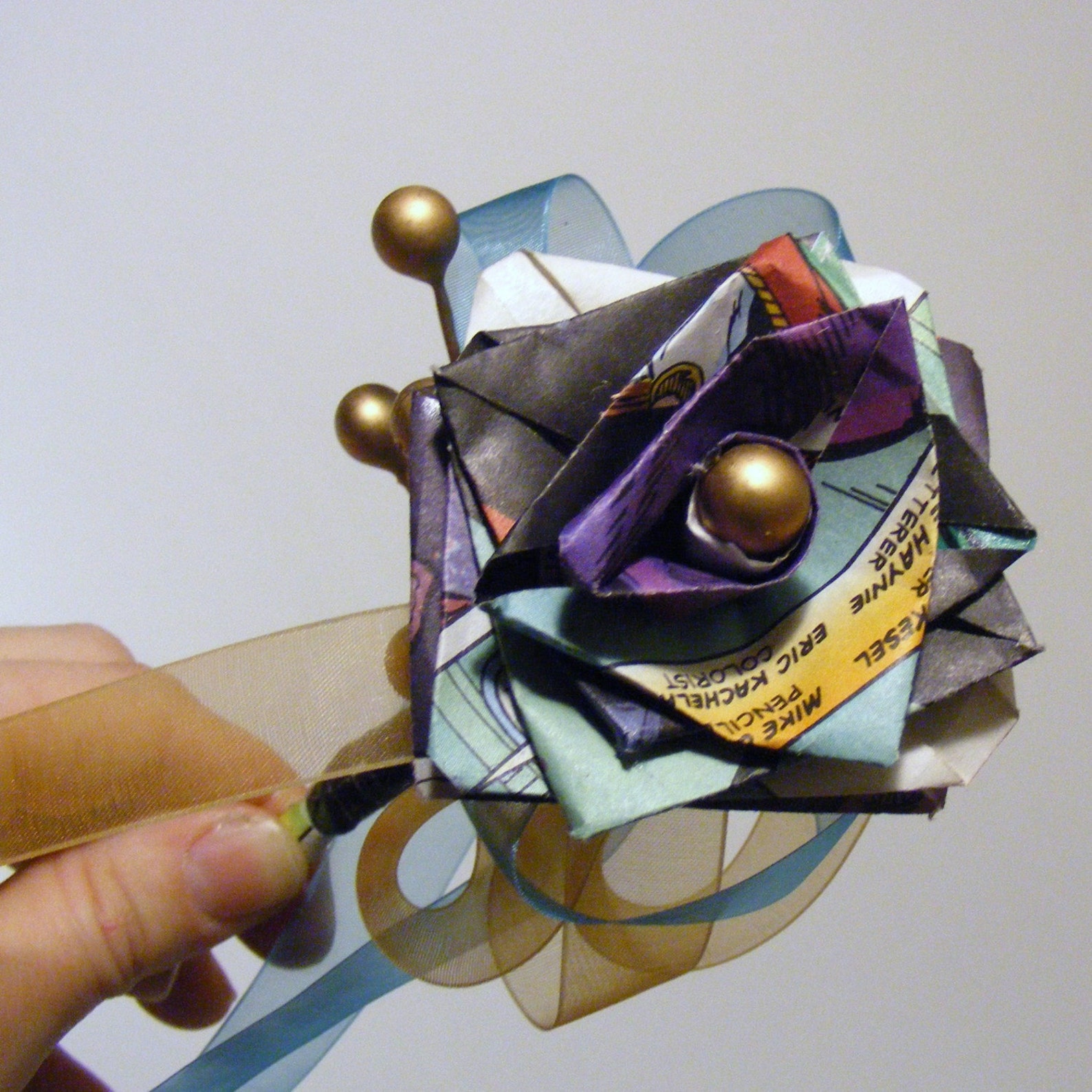 MARVELOUS - Paper Roses From Comic Books, Water Proof, Fully ...
