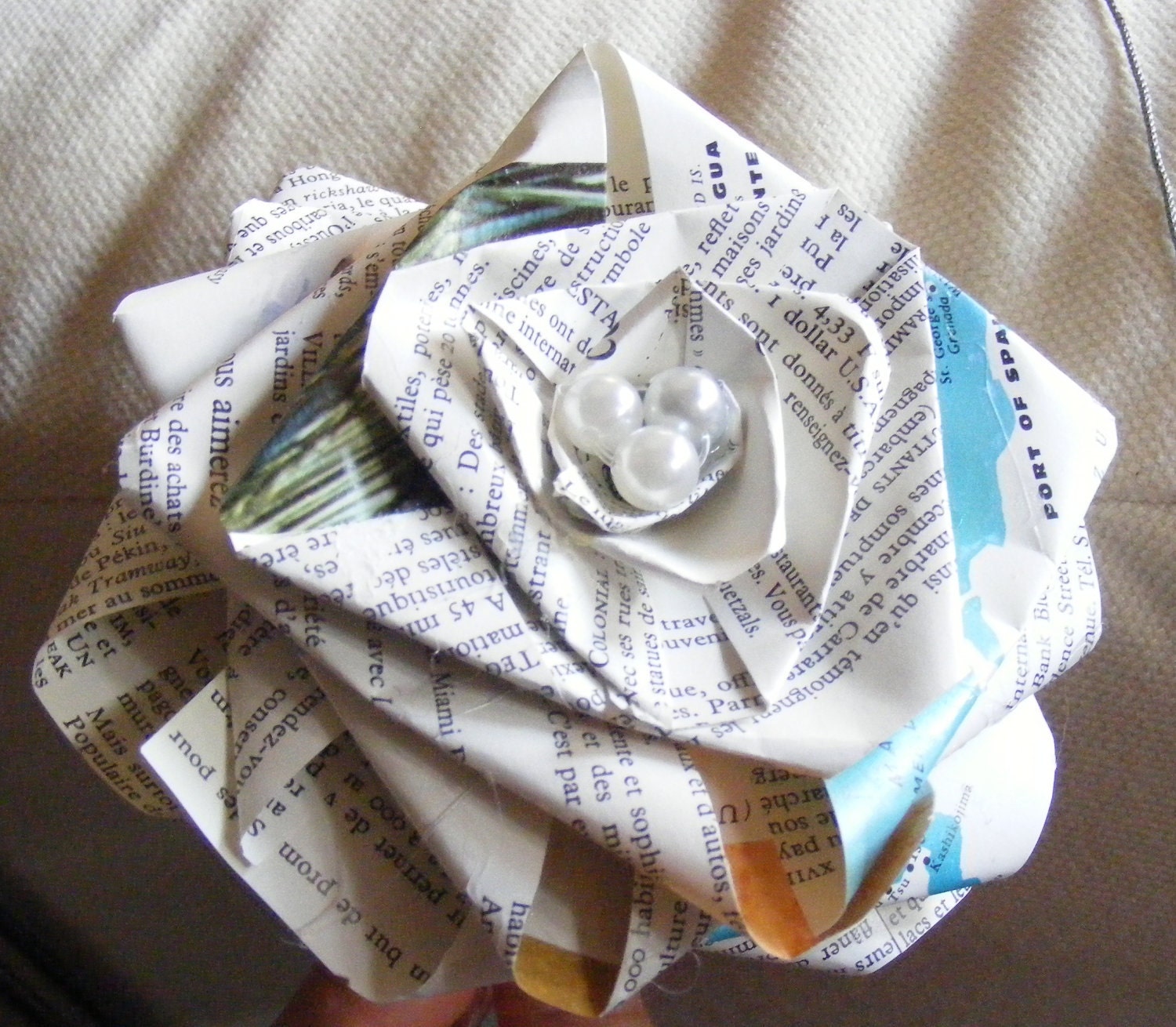 Paper Rose From Book Pages Fully Customizable - Etsy