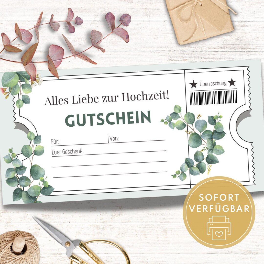 Personalized Wedding Voucher, Wedding Gift Voucher for the Bride and ...