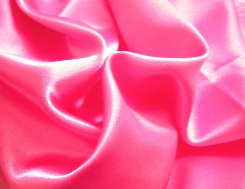 Hot Pink Satin Lining Fabric Sample Size Fabric fat Quarter | Etsy