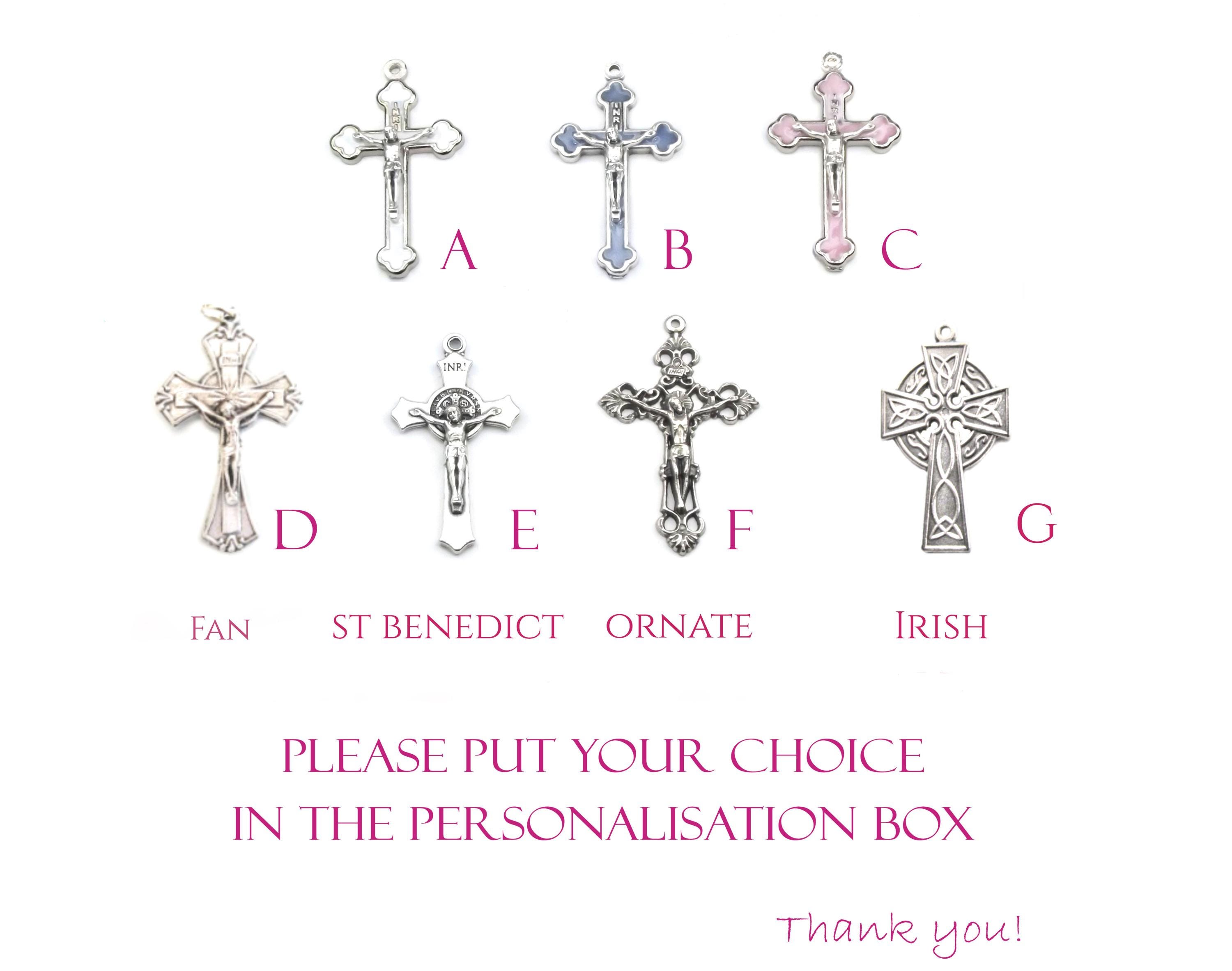 White Pearl Rosary Personalized With Sterling Silver Letters for ...