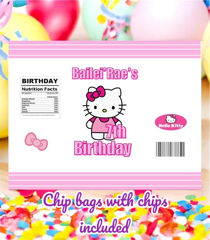 Hello Kitty Chip Bags - Etsy
