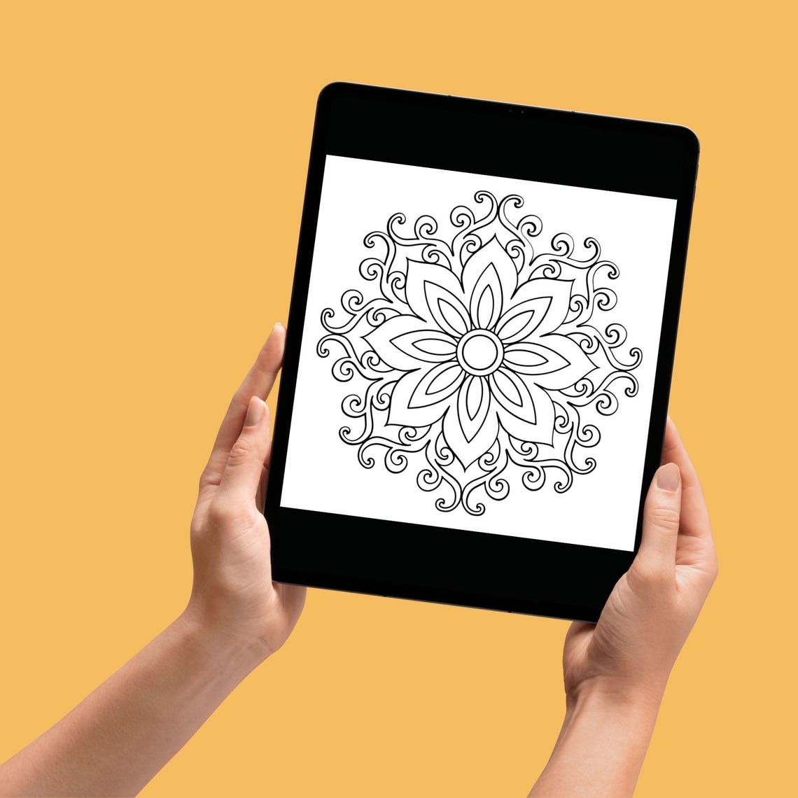 Mandala Digital Colouring Pages Downloadable PDF - 9 Pages - Easy to ...