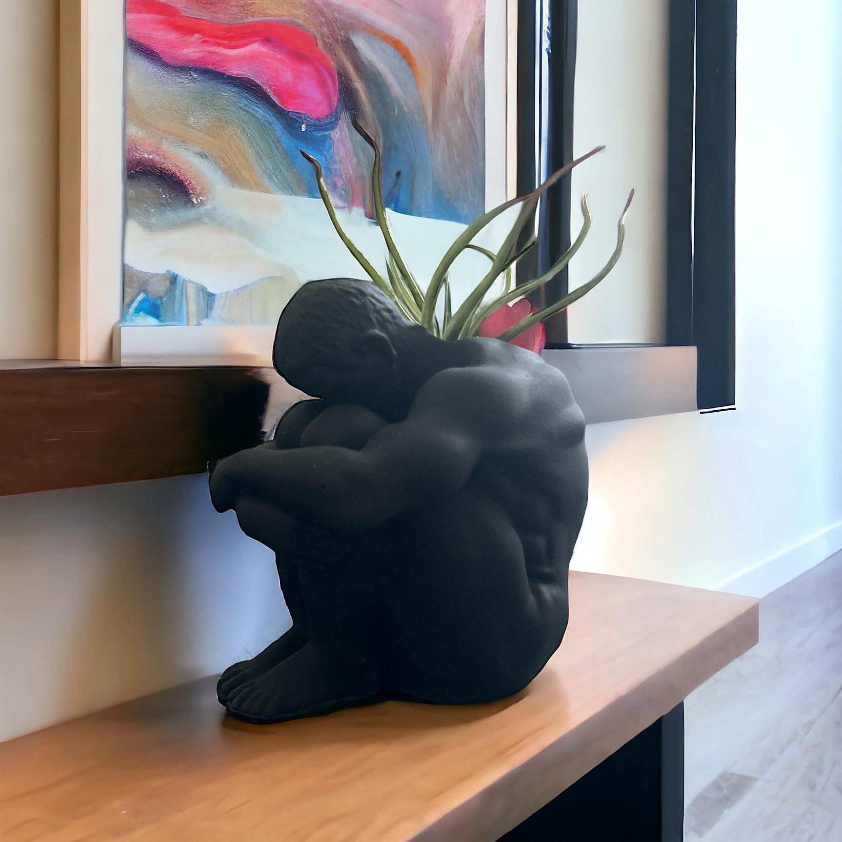 The Thinker | Sculpture Pot | Air Plants | Succulent Pot | Succulent ...