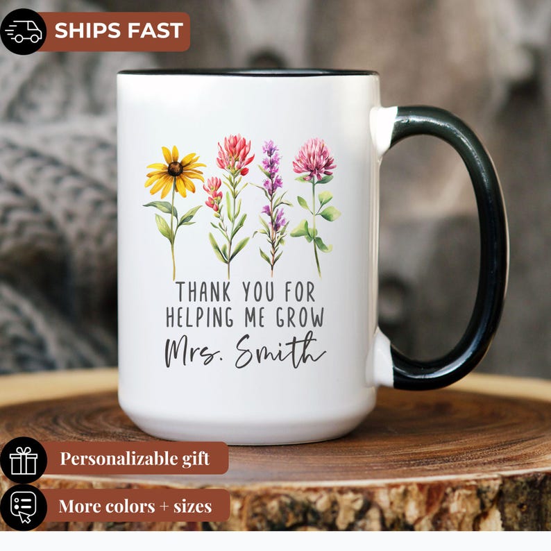 Custom Mug Gift for Teacher Appreciation Mug for Teacher Gifts ...