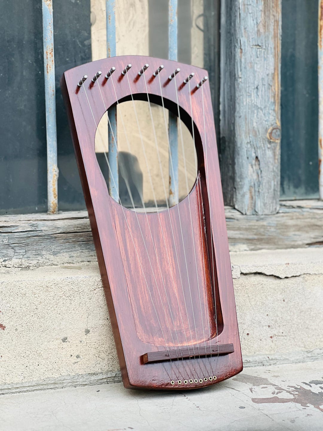 Lyre Harp Rosewood Musical Pentatonic 9 Strings Lyre Harps Free Bag and ...